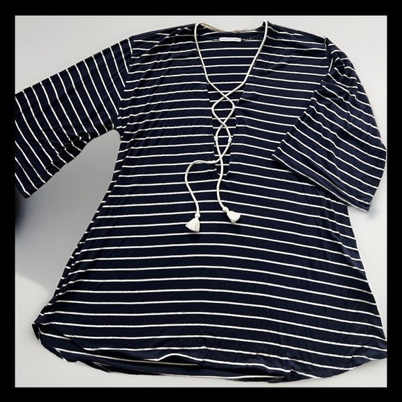 Robin Piccone | Swim | Robin Piccone Striped Knit Swim Cover Up Womens ...